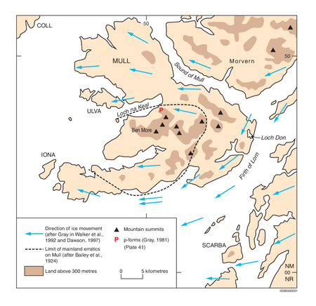 Glaciations and stadials, Palaeogene volcanic districts of Scotland ...