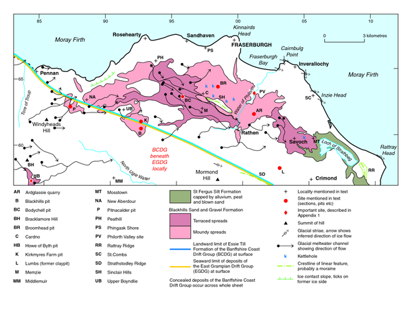 Glaciofluvial deposits, Quaternary, Cainozoic of north-east Scotland ...