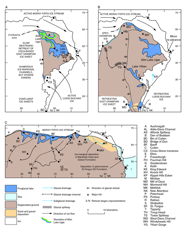 Glaciofluvial deposits, Quaternary, Cainozoic of north-east Scotland ...