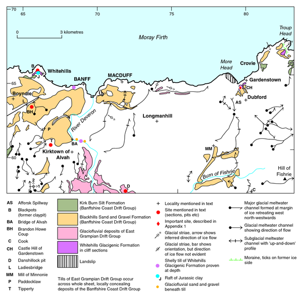 Glaciofluvial deposits, Quaternary, Cainozoic of north-east Scotland ...